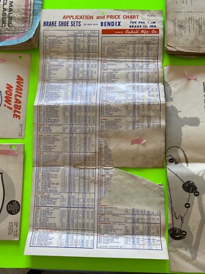 Bendix brake chart. 1969. Item: 18402 | eBay