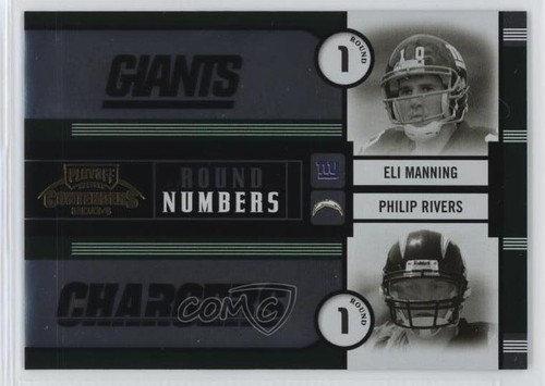 2004 Playoff Contenders - Round Numbers Green #RN-1 Eli Manning, Philip ...