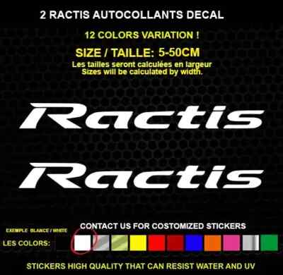 2 RACTIS autocollant Véritable decal autocollant STICKERS IMPERMÉABLE ...