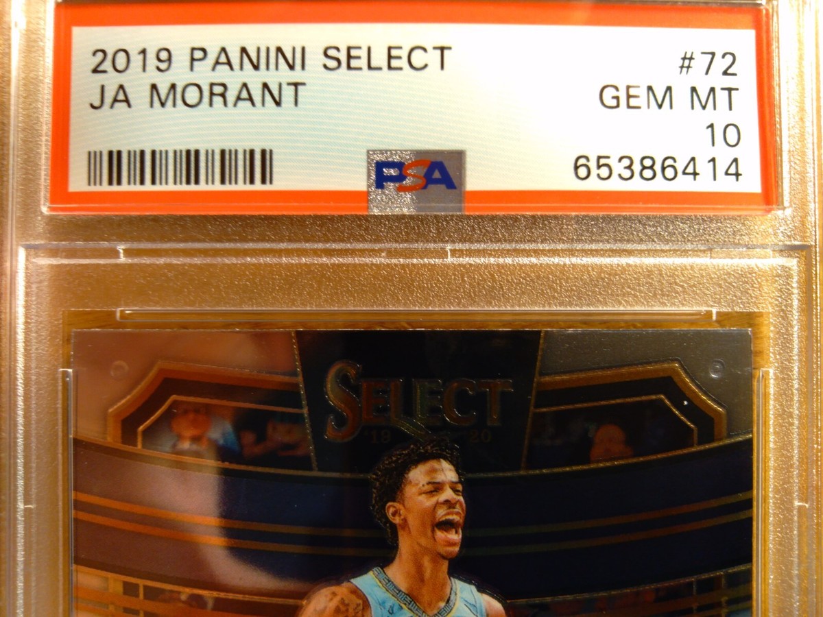 JA MORANT 2019 PANINI SELECT ROOKIE RC #72 PSA 10 GEM MINT JA MORANT 2019 PANINI SELECT ROOKIE RC #72 PSA 10 GEM MINT