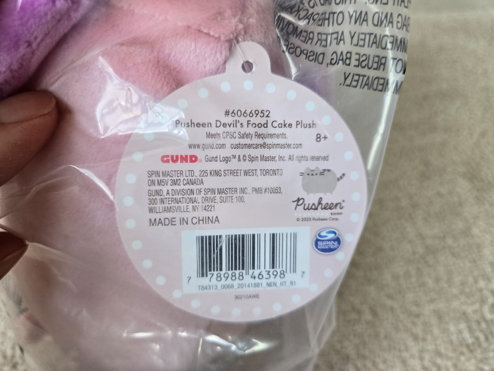 GUND Pusheen Devil’s Food Cake Cuddle Soft Stuffed Plush Original Bag ...
