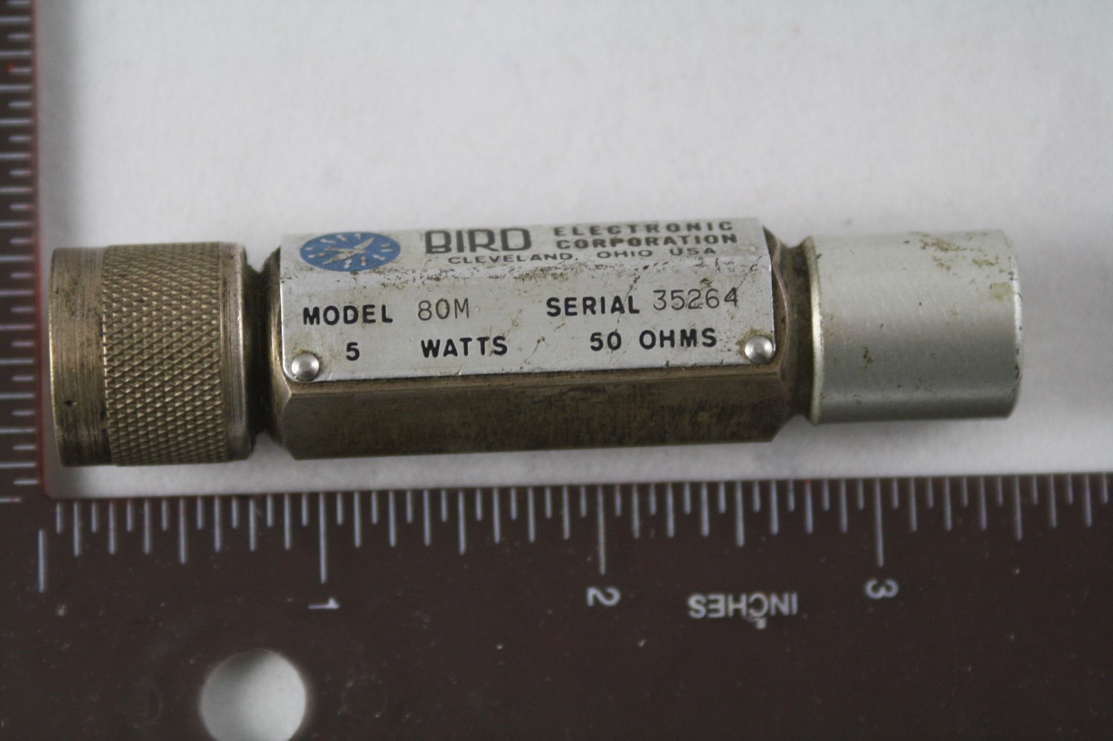 BIRD ELECTRONICS TERMALINE COAXIAL LOAD RESISTOR TERMINATOR 80M 50 OHMS ...