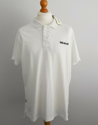 SoulCal & Co Mens White Short Sleeve Collared Casual Polo Shirt Top ...