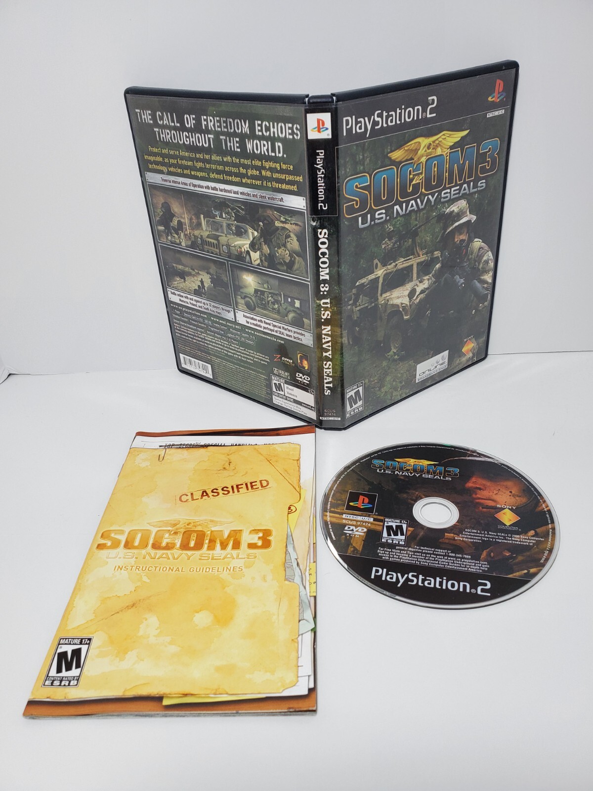 Playstation 2 SOCOM 3 U.S. Navy Seals PS2 Complete with Manual CIB ...