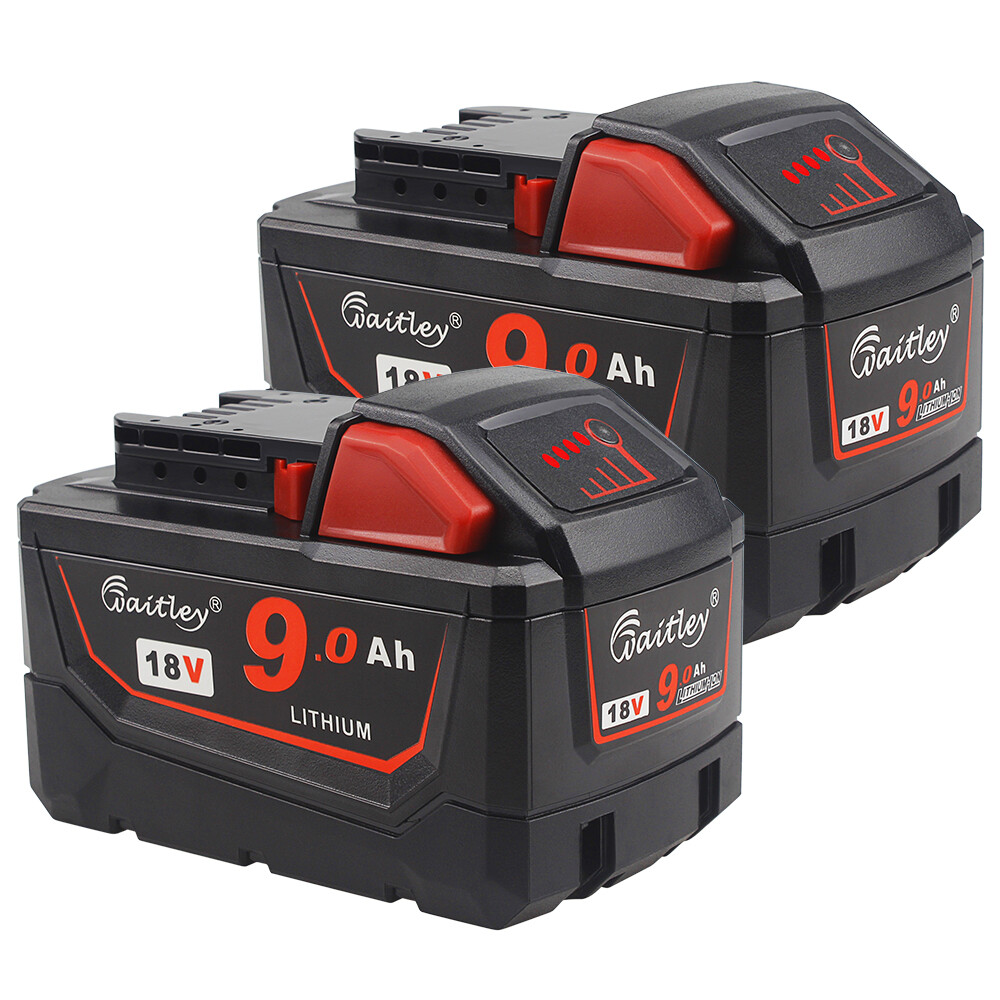 18V 6Ah 9A Battery for Milwaukee M18 Li-Ion XC Extended Capacity 48-11 ...