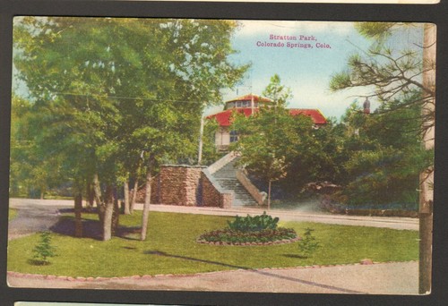 Unused Postcard Stratton Park Colorado Springs Colorado CO | eBay