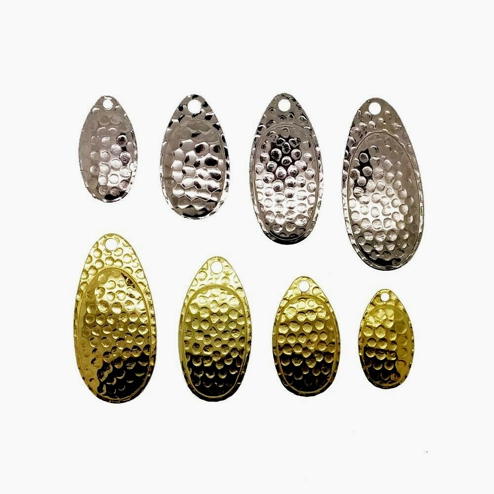 French Spinner Blades, Fishing Lures Nickel & Brass Hammered Finish ...