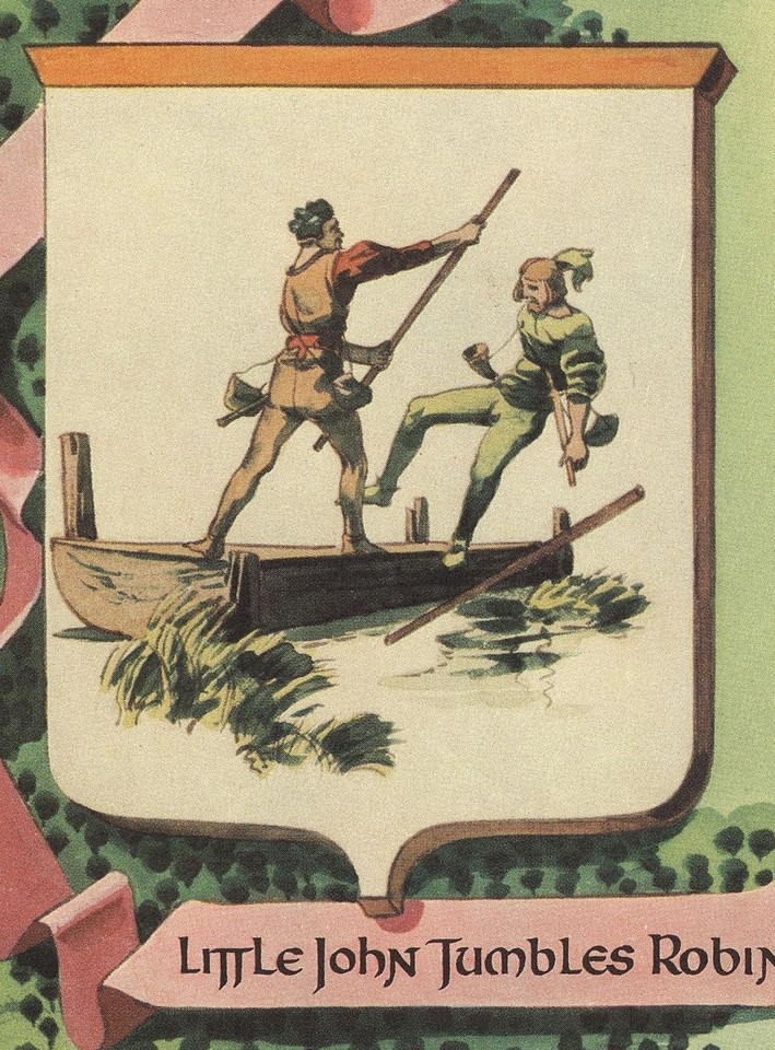 Map Robin Hood and His Merry Men Sherwood Forest Pictorial Wall Art ...