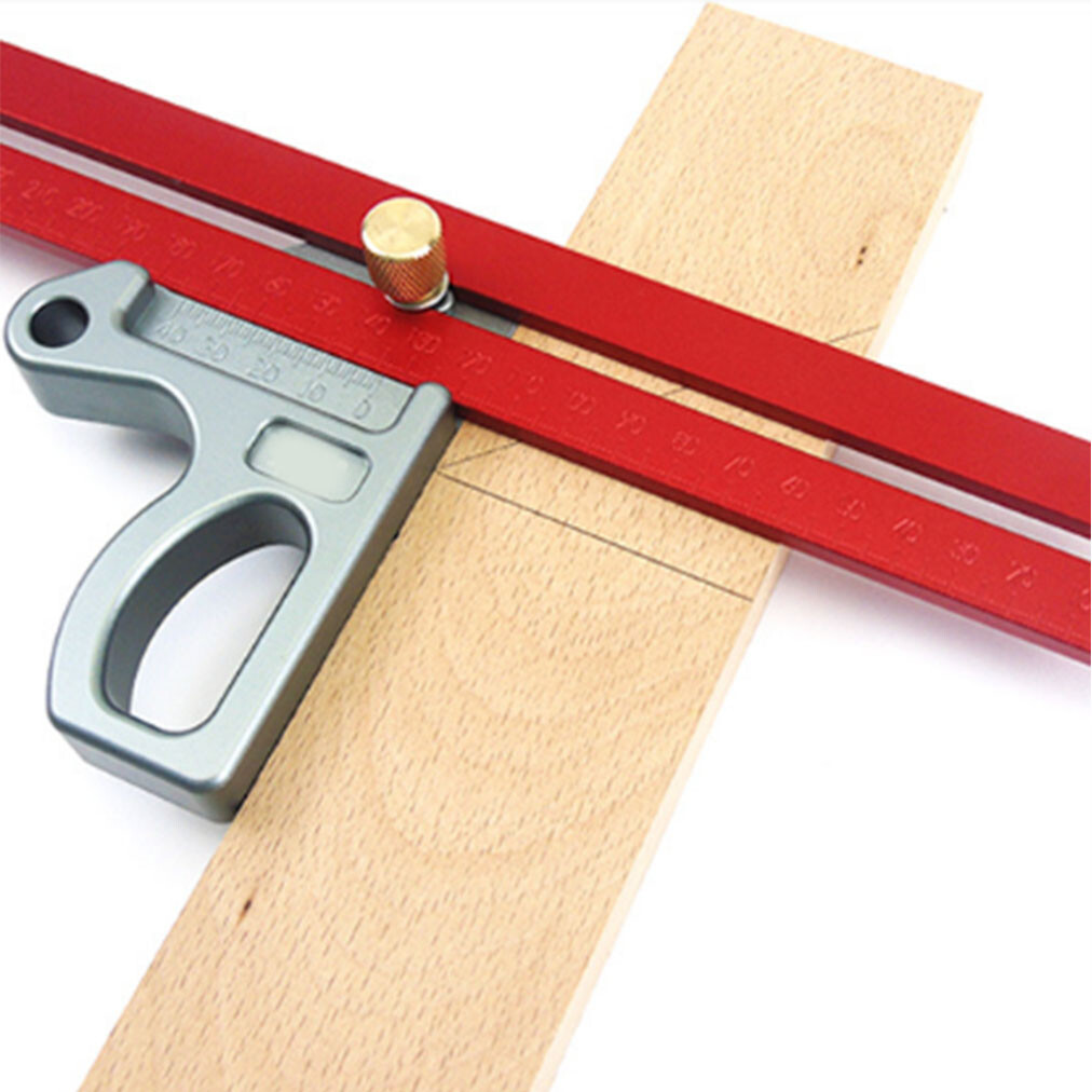XT-400 Woodworking T-Ruler Aluminum Alloy Scribing Ruler Line Scribing ...