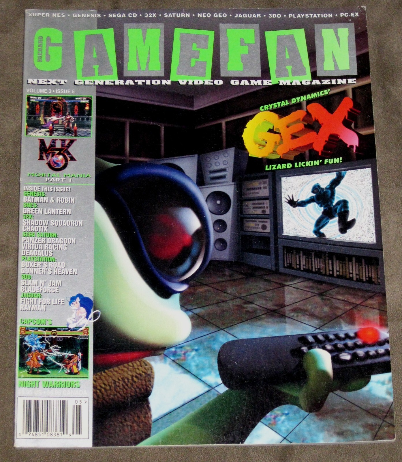 Diehard GameFan Video Game Magazine May 1995 Vol. 3 Issue 5 (Gex Cover) - VGC | eBay