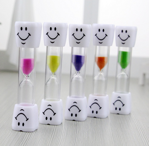 5pcs 3-minute teeth hourglass creative timing cartoon smiling face ...