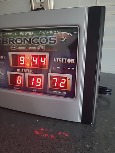 Denver Broncos NFL Football Game Day Electronic Scoreboard Clock ...