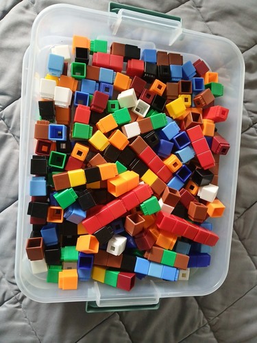 Lot Of Unifix Interlocking Counting Cubes Snap Blocks Math ...