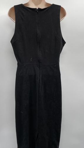 Metaphor Women's Black Stretch Sleeveless Crew Neck Back Zip Dress Size ...