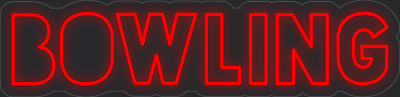 Bowling Red 36x9 inches Neon LED Sign Decor Wall Lights Brighten Up ...