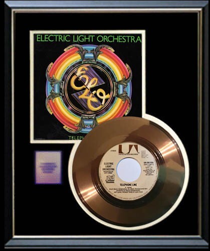ELO ELECTRIC LIGHT ORCHESTRA TELEPHONE LINE 45 RPM GOLD RECORD RARE NON ...