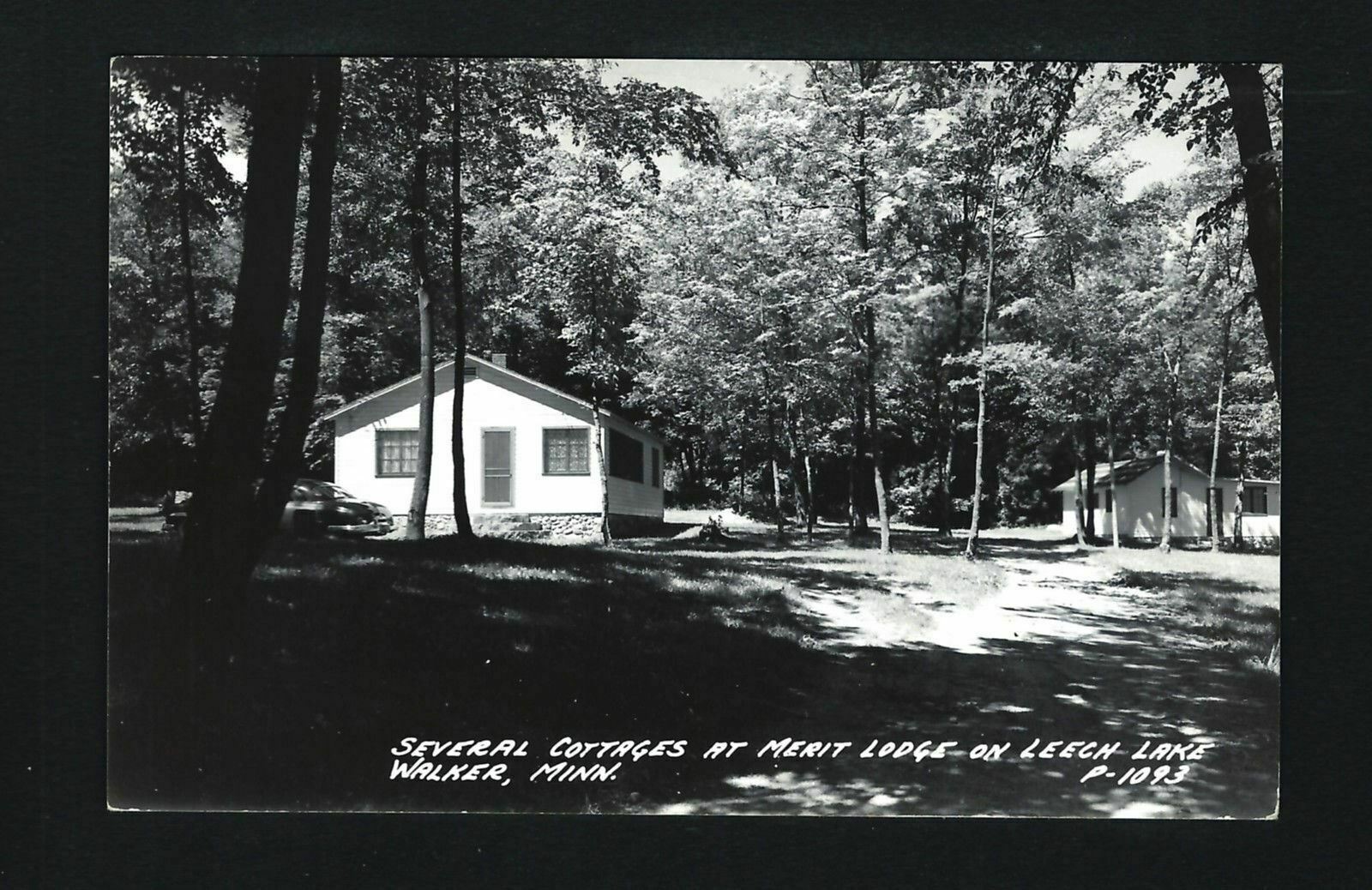 Walker Minnesota MN c1939 RPPC Merit Lodge Cabins on Leech Lake, 1940s ...