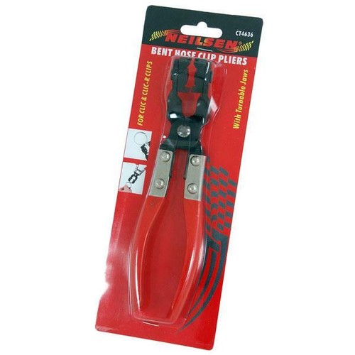 Neilsen Hose Clip Pliers Bent Nose Rotating Swivel Jaws Clic R Type ...