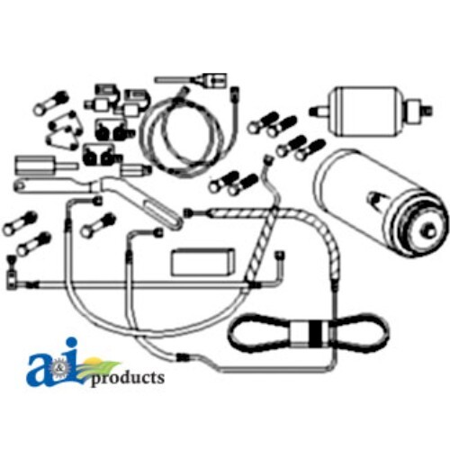 Air Conditioning Compressor Conversion Kit-A6 to Denso Fits Deere 4230 ...