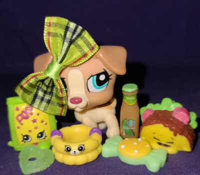 Littlest Pet Shop #1302 LPS Brown Tan Beige Sticker Eyed Jack Russel ...