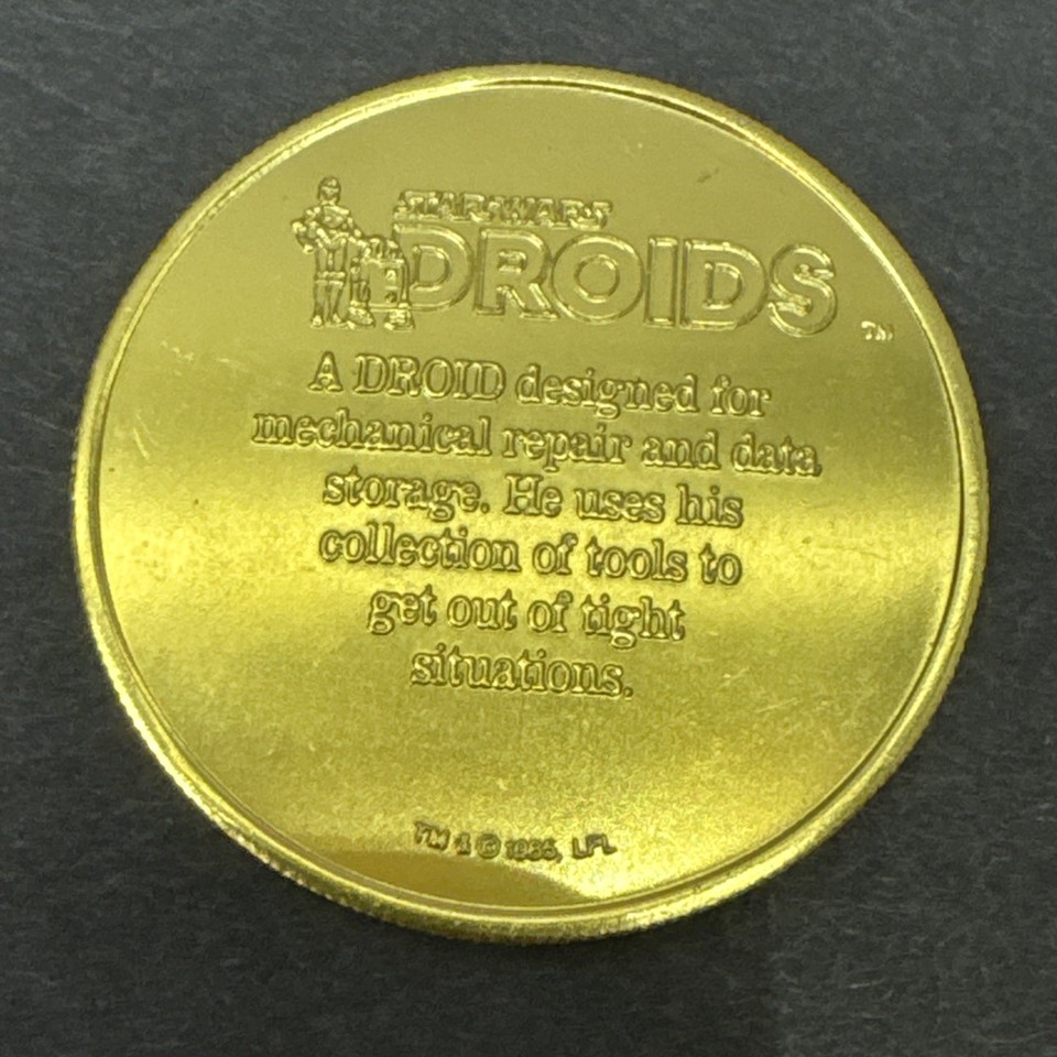 1985 Vintage Star Wars Droids Cartoon COIN ONLY for R2-D2 Pop Up Action ...