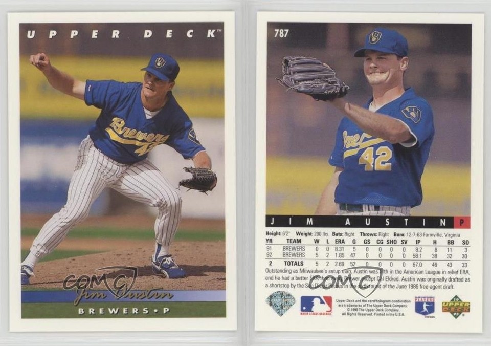 1993 Upper Deck Jim Austin #787 0c4 | eBay