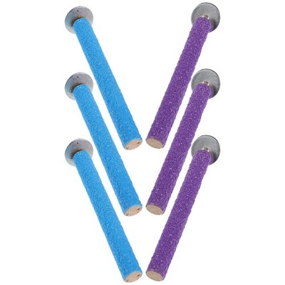 6 Pcs Parrot Claw Grinding Station Bird Perch for Cages Perches Birds ...