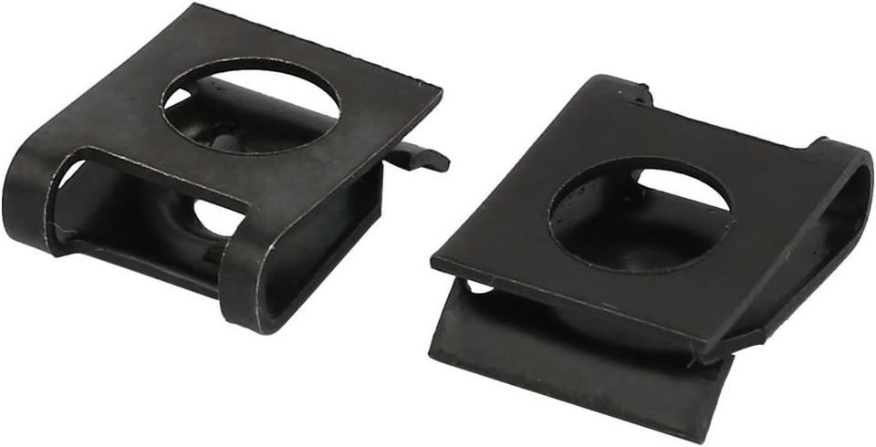 uxcell® 20pcs Spring Steel Speed Fastener U Nut Clip Black for Small ...