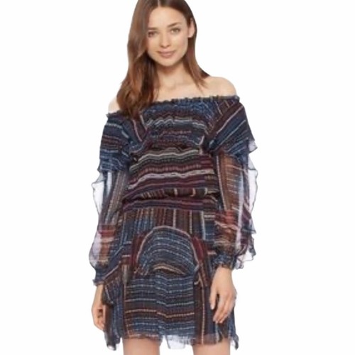 NEW Parker Palermo Off-the-Shoulder Tolomei Dress Chiffon Tiered ...
