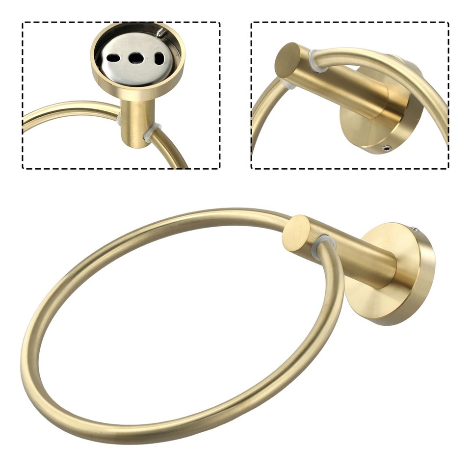 Hardware Towel Ring Holder Stainless Steel Towel Towel Rail Wall Mount ...