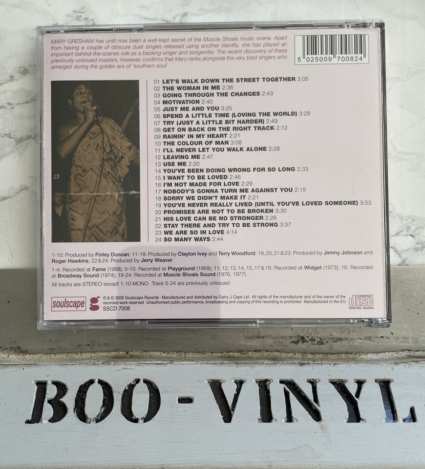 MARY GRESHAM Voice From The Shadows Southern Soul CD (Soulscape) Album ...