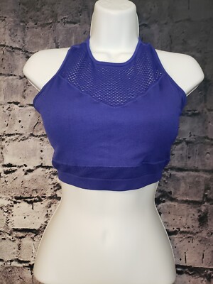 Medium Fabletics Purple/Blue High Neck Sports Bra | eBay