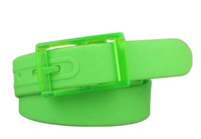 Silicone Rubber Casual Belt With Buckle Plastic Jelly Adjustable Cut to ...