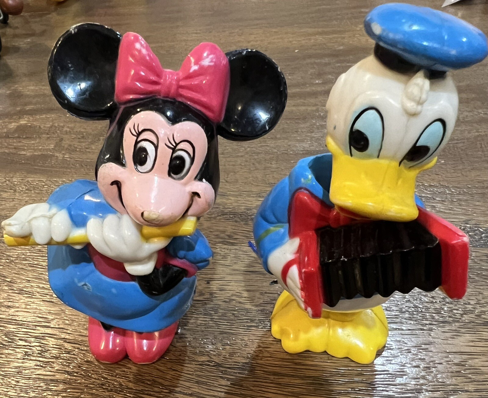VINTAGE Set Of 2 Walt Disney Minnie Mouse/Donald Duck Plastic Toy ...