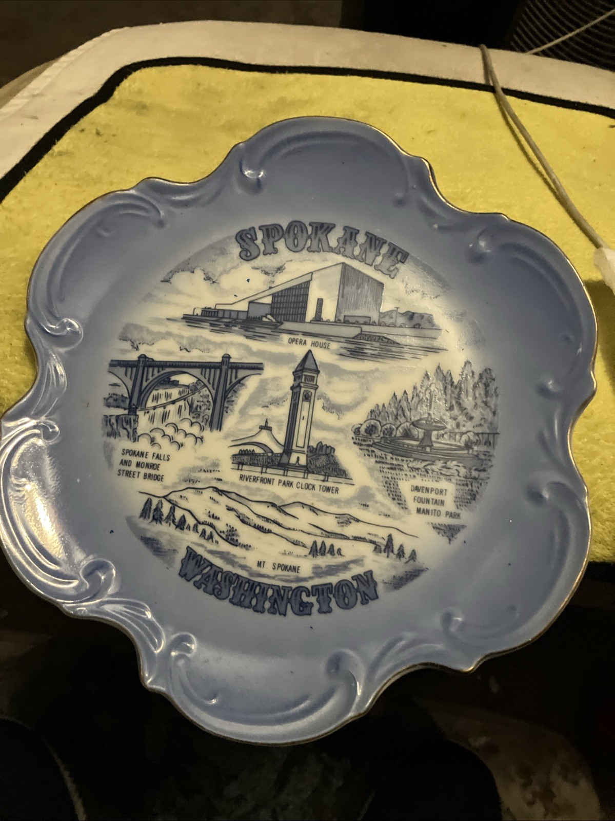 Antique Rowland & Marsellus Co. “Souvenir of SPOKANE, Wa. ” Flow Blue ...
