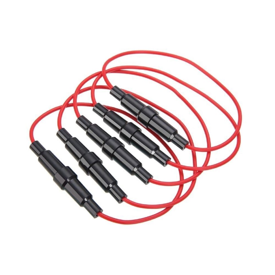 Inline Fuse Holder Screw Type Glass fuse holder 5x20mm Splash Proof AGC ...