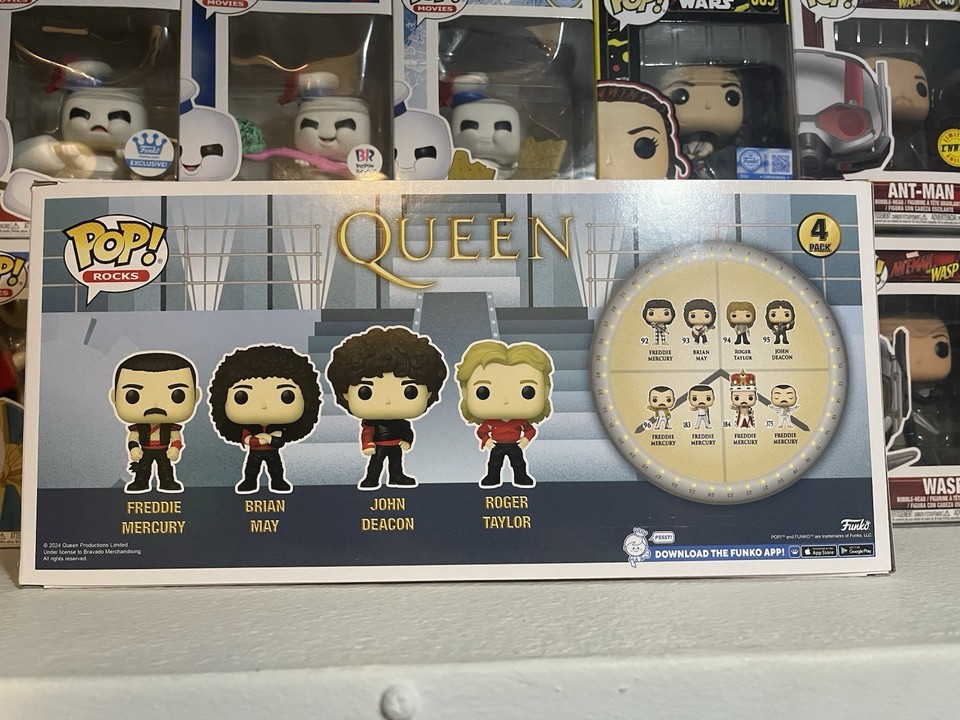 Funko Pop! Rocks Queen Freddie Mercury 4-Pack Vinyl Figures | eBay