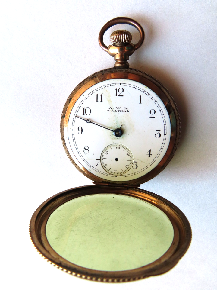 Vintage Keystone Watch Case w/A.W. co Walthum Watch GF Good for Parts 4 ...