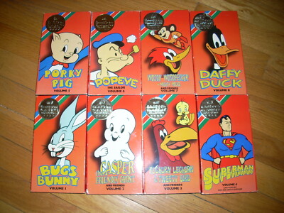 CARTOON UAV CLASSICS COLLECTION 8 VHS BUGS DAFFY WOODY PORKY ELMER ...