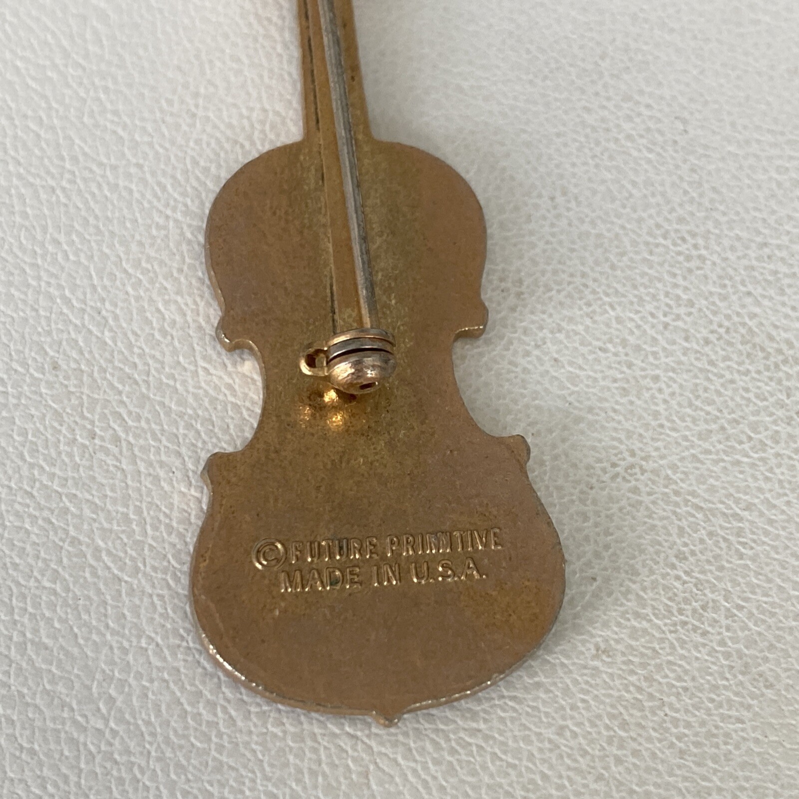 Future Primitive Signed Viola/Violin Brooch Enameled … - Gem