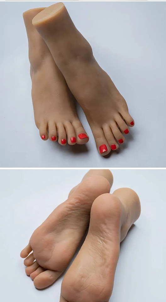 Female Mannequin Foot Simulation Silicone Feet Model Nail Art Practice ...