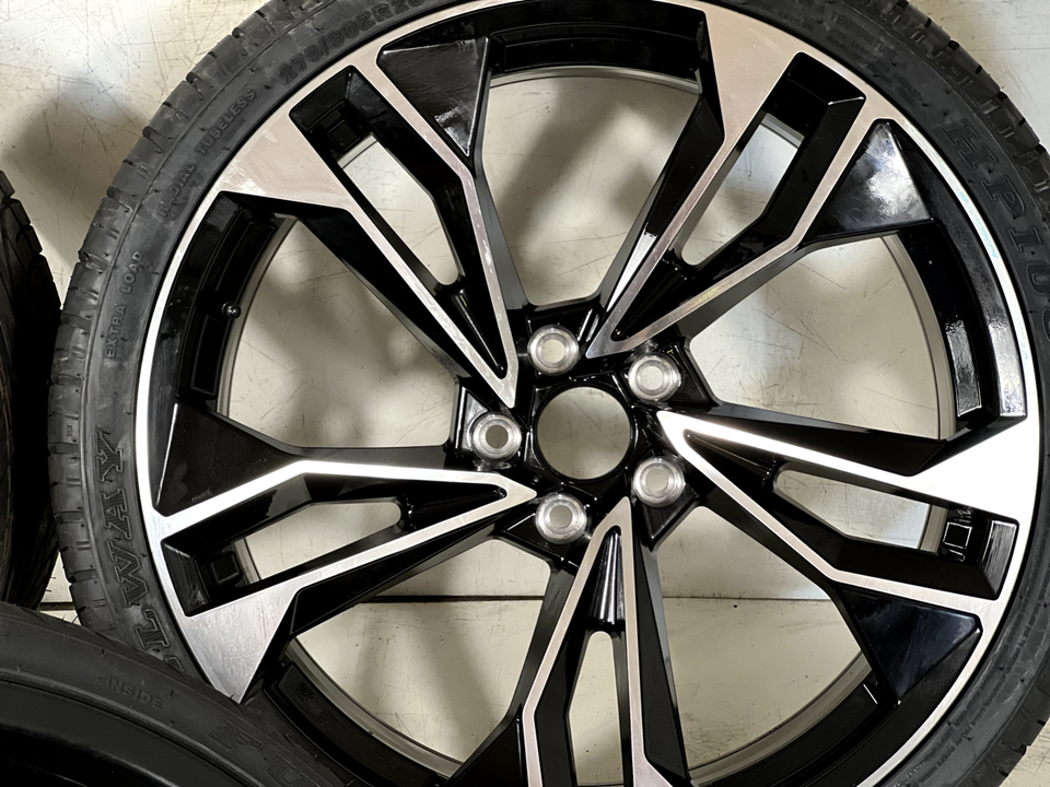 20" WHEELS RIMS TIRES FIT Audi A4 A5 A6 A7 A8 RS7 BLACK MACHINED RIMS ...