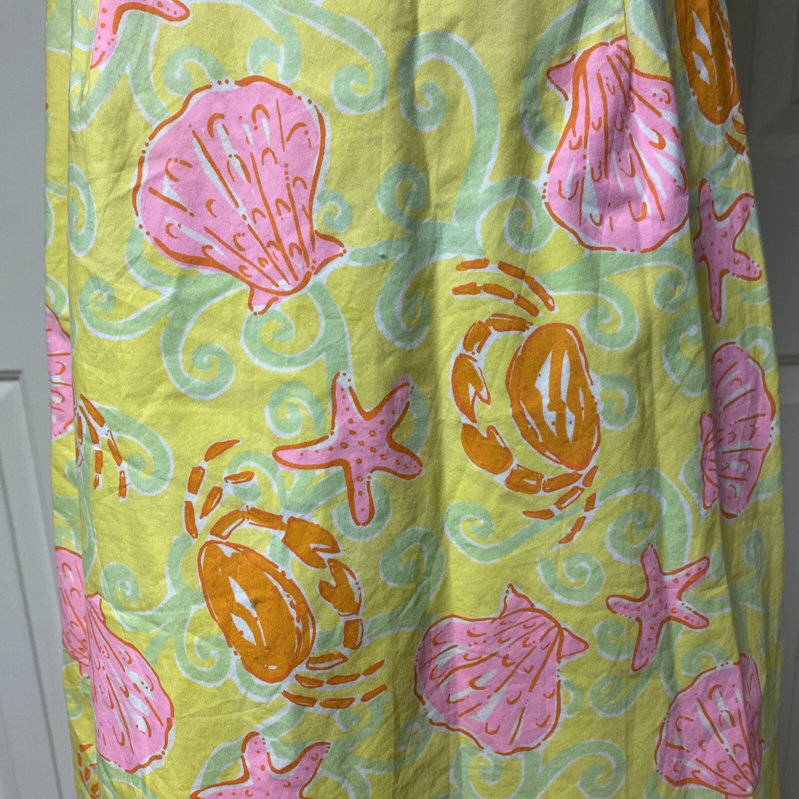 Vintage Lilly Pulitzer yellow shells/crab print Halte… - Gem