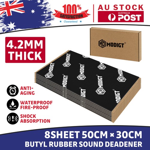 8 x Truck Vibration Car Butyl Rubber Sound Deadener Mat heat Sound ...
