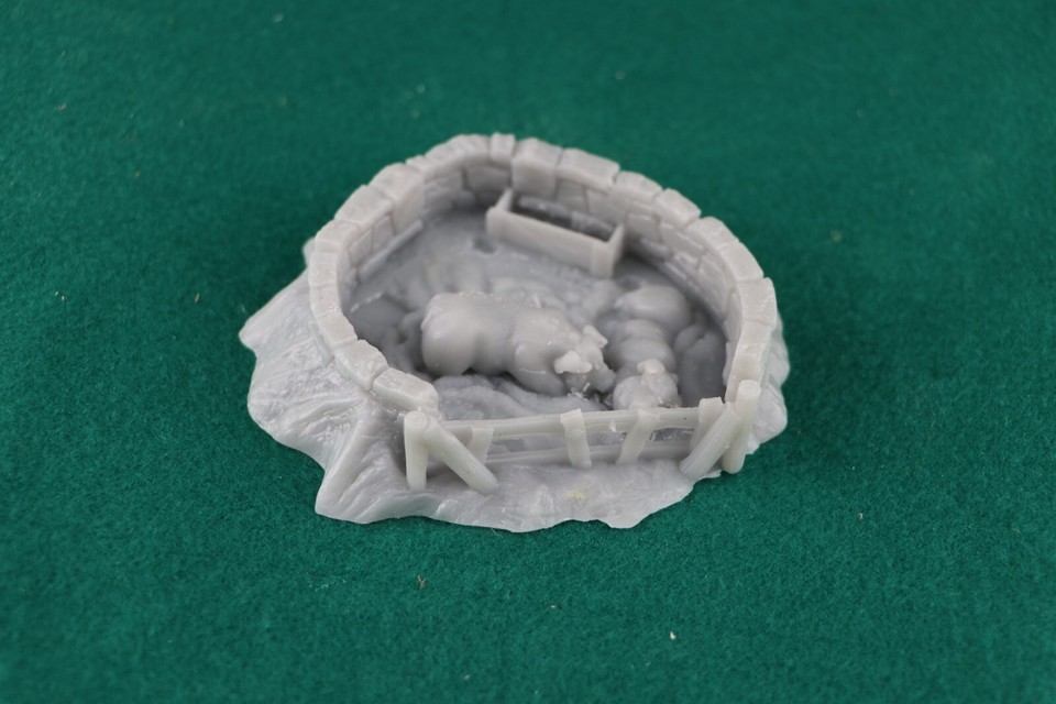 3 Pig Pens - Mini Terrain - Model Animals - Farm Livestock - Swine Pit ...