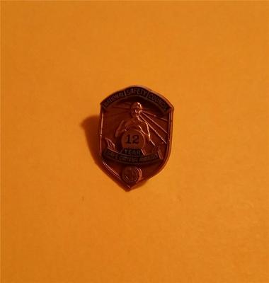 Vintage Tie Pin Gold Tone National Safety Council 12 Year Safe Driver ...