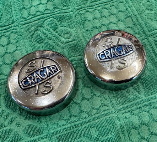 2 Cragar S/S Vintage Center Caps Mag Wheel Rim Chrome 60's 70's 3.25 ...