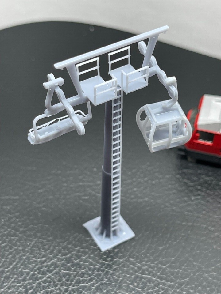 Z Scale Gondola untrimmed Ski lift Tower model rail road Set | eBay