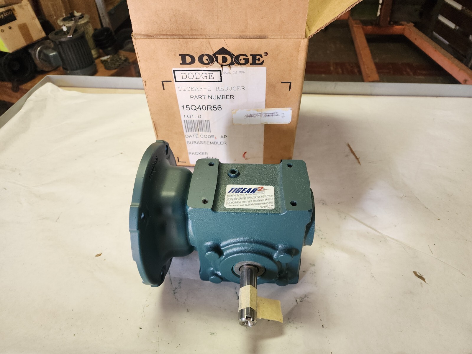 Dodge Tigear 2 Reducer Model 15Q40R56 40:1 Ratio Max hp. .41 | eBay