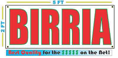 BIRRIA Full Color Banner Sign NEW 2x5 | eBay